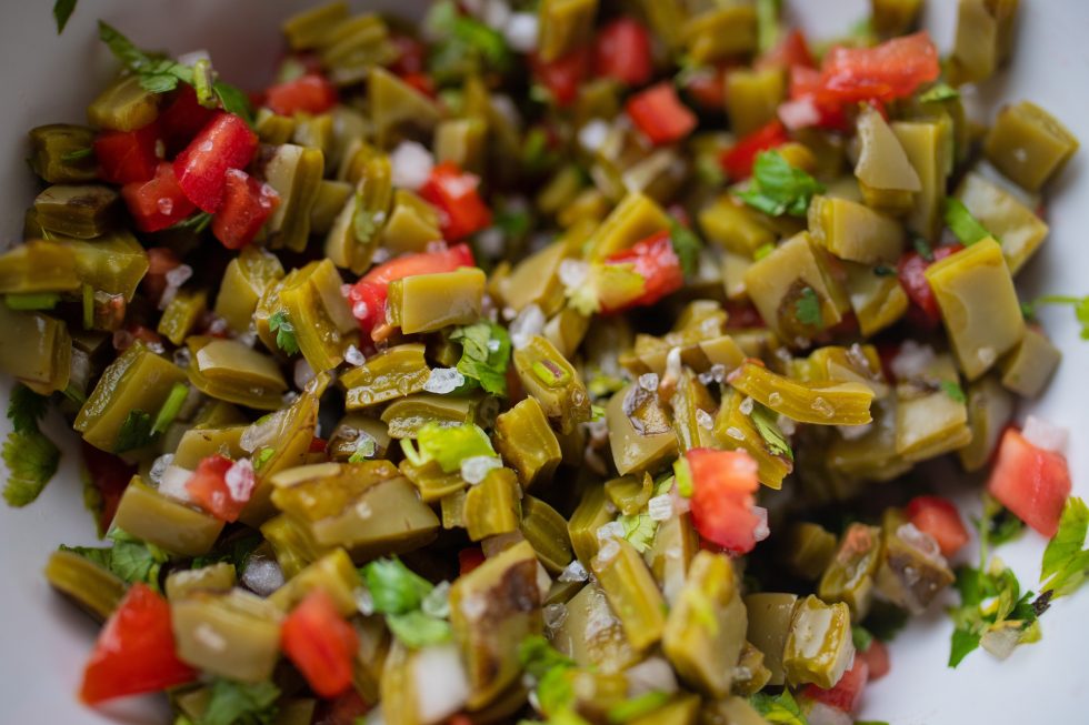 Nopalitos with Tomatoes and Onions - The Garden Kitchen